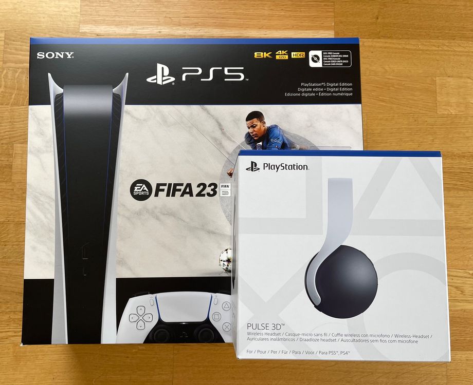PlayStation 5 Digital-Bundle mit Pulse 3D und FIFA 23 (Neu und originalverpackt) in Cazis für ...