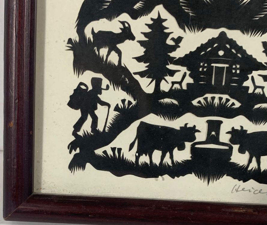 Heidi Widmer (1941) Scherenschnitt Handsigniert (Gebraucht) in Root für CHF 90 – mit Lieferung ...