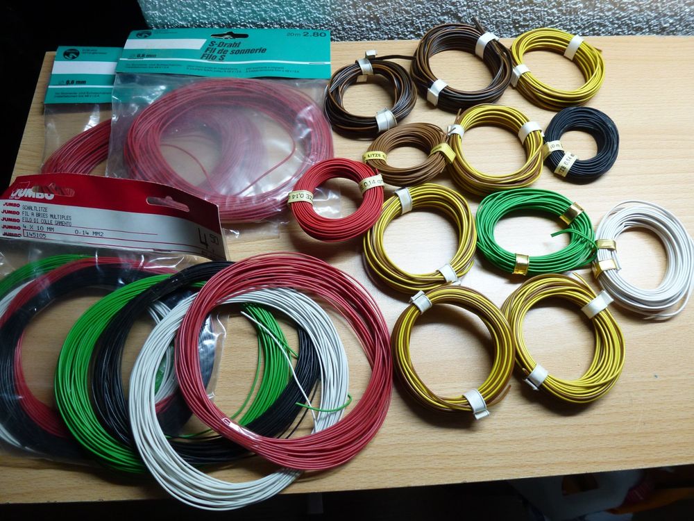 Diverse Litzen für Modelleisenbahn 700 Gramm (Neu (gemäss Beschreibung ...