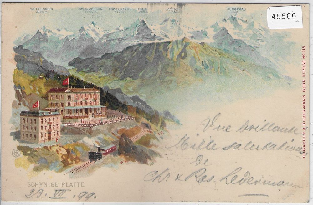 Schynige Platte - Litho 1899 (Gebraucht) in Ettingen für CHF 6 – mit Lieferung auf Ricardo kaufen