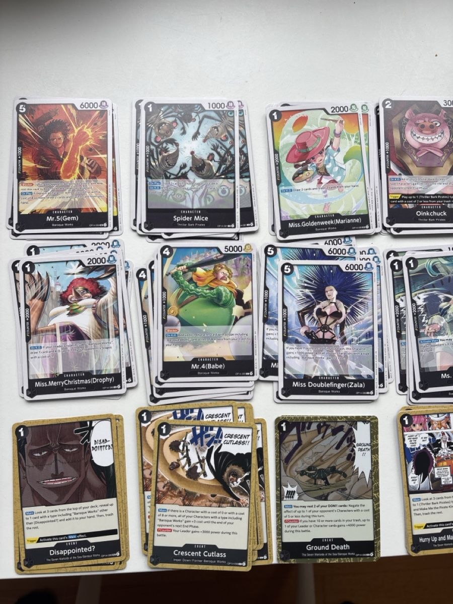 One Piece OP14 - Bulk black (C, UC, R, L, Don!) (Neu und ...