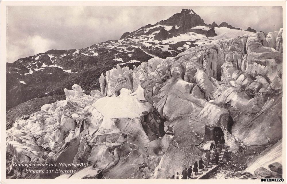 Gletsch VS / Rhonegletscher Eisgrotte ca. 1940 Nägelisgrätli | Kaufen ...