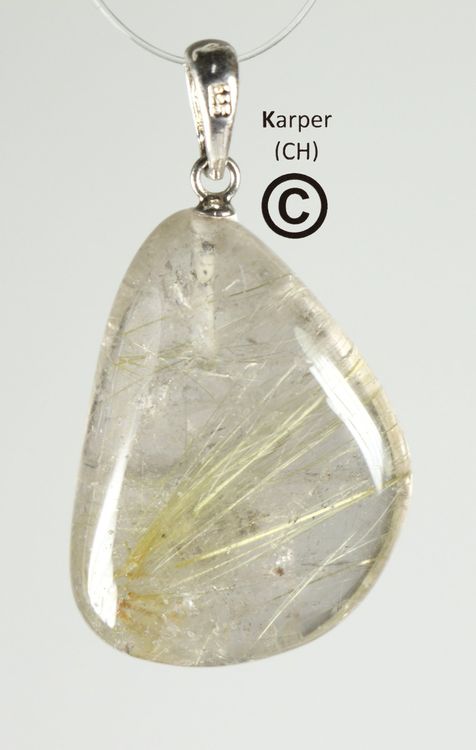 Golden Rutil Quarz, Rutilquarz / Quartz rutile doré, S 925 (Neu und originalverpackt) in ...