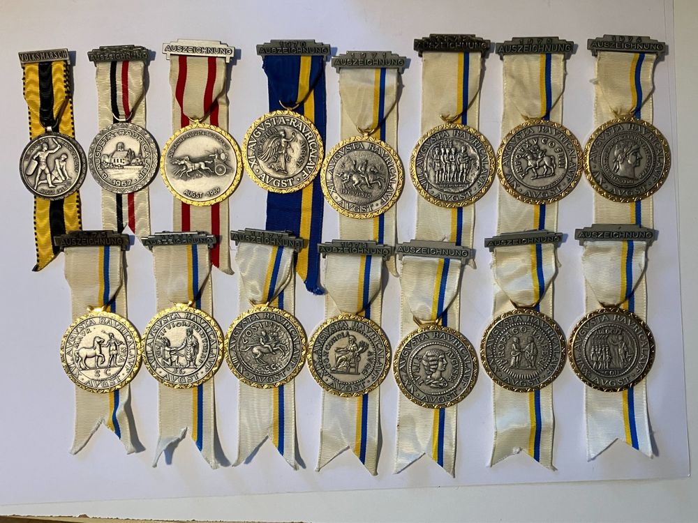 15 Medaillen Augusta Raurica Lauf, Medaillen 1966 bis 1982 | Kaufen auf ...