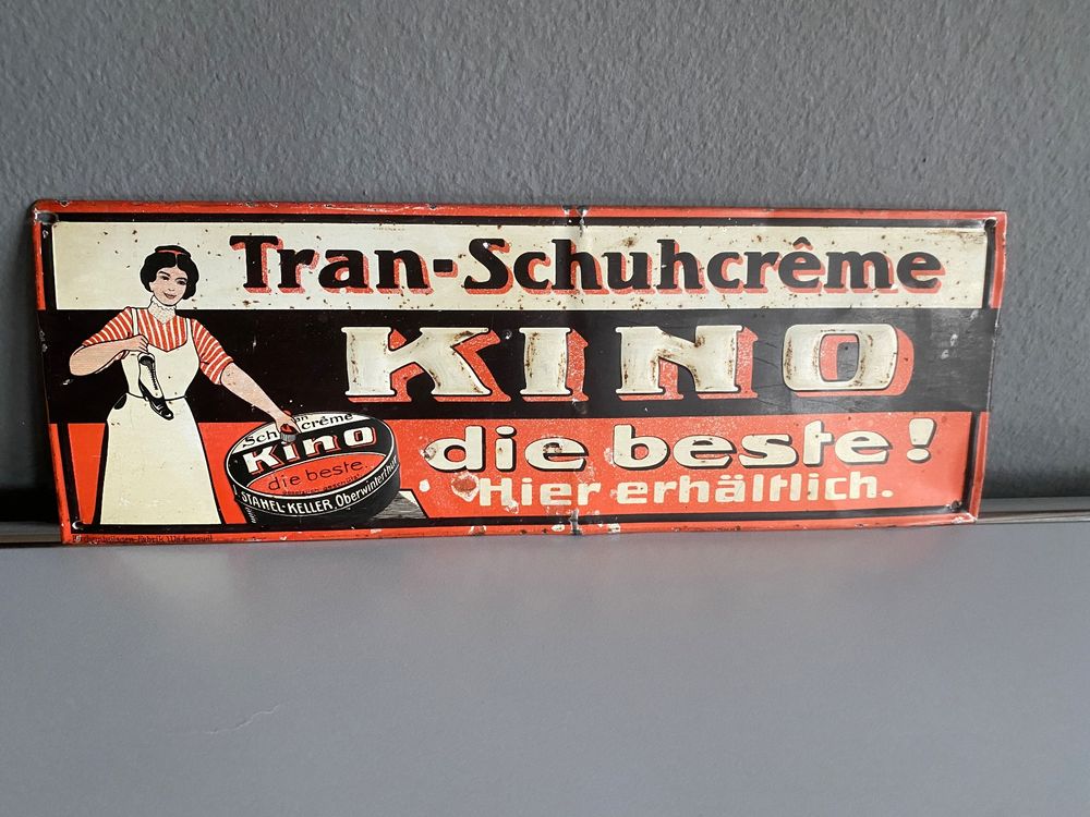 Original KINO Schuhcreme Schweiz Blechschild | Kaufen auf Ricardo