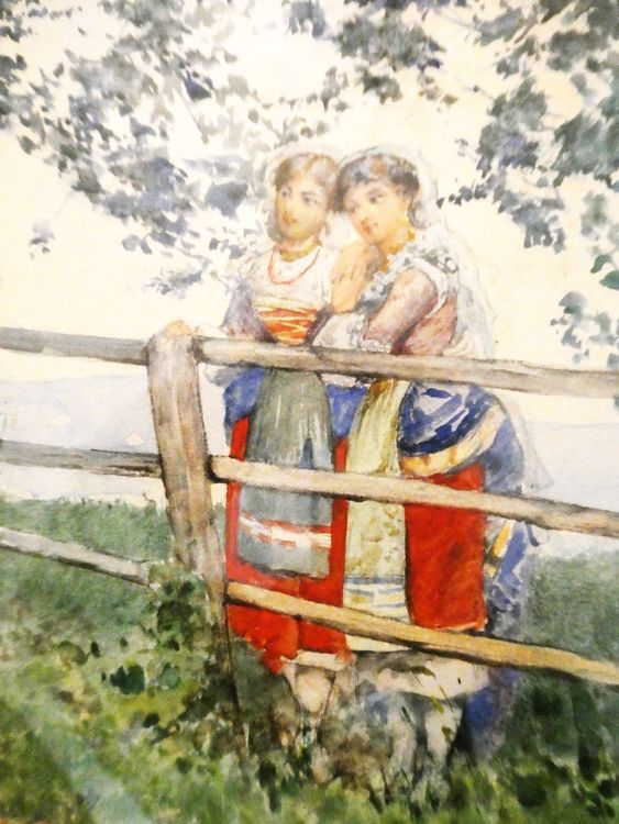 MARIO SPINETTI 1842-1909 Reiter und zwei Mädchen (1883) (Gebraucht) in ...