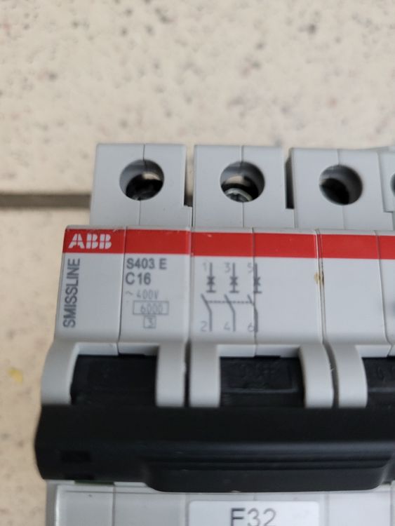 Leitungsschutzschalter ABB 3x 16A S403 E (Gebraucht) in Seuzach für CHF 0.95 – mit Lieferung auf ...
