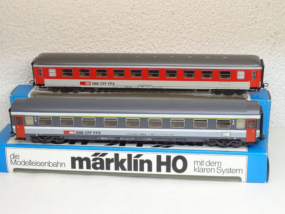 Märklin 4180 + 4266 SBB/CFF/FFS Personenwagen, H0,WS/AC,OVP (Gebraucht) in Wohlen AG für CHF 21 ...