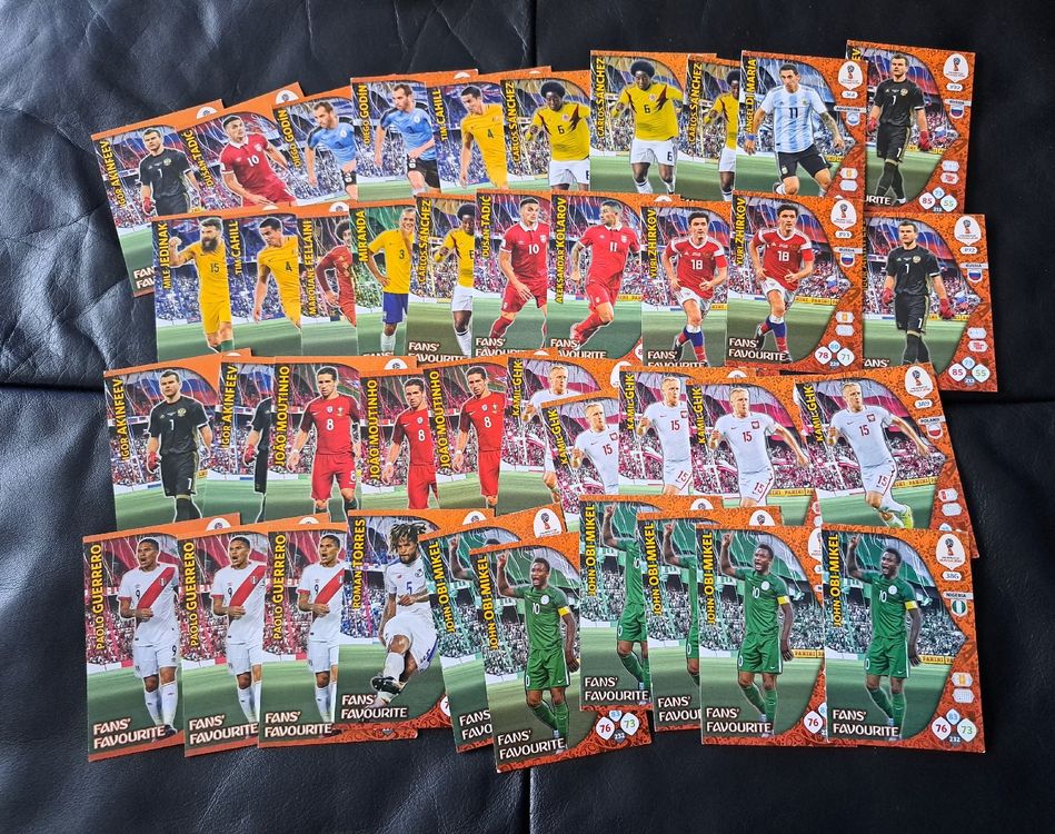 Panini Karten Russland 2018 WM, 40 Karten Fans Favourite (Gebraucht) in ...