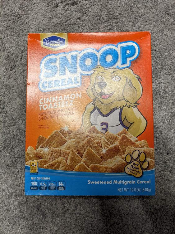 2024 Snoop Dogg Cereal Corn Flakes : Cinnamon Toasteez (USA) (Neu und ...