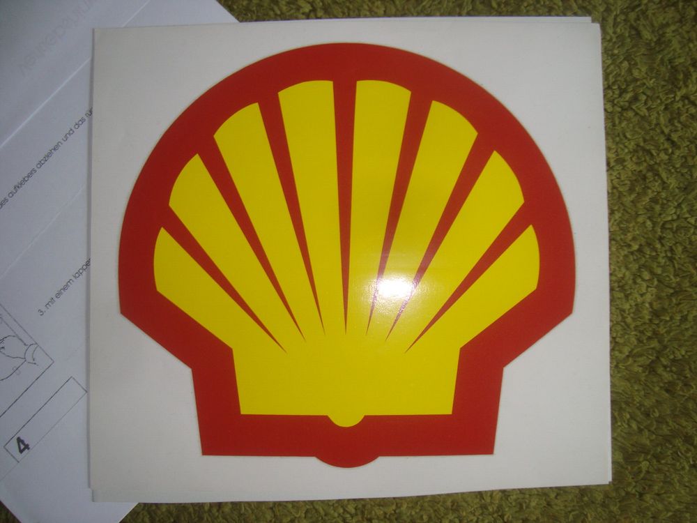 Shell Sticker Aufkleber Signet Muschel18 x 16cm gross | Kaufen auf Ricardo