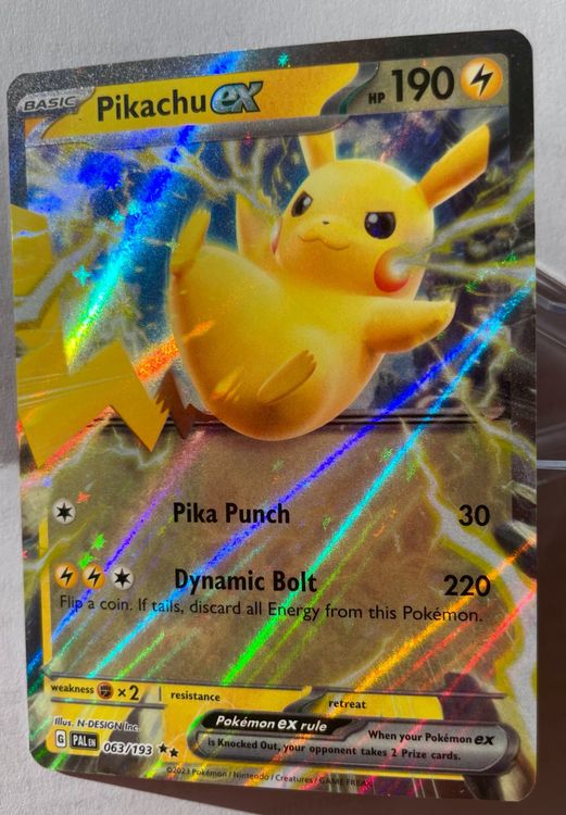 Pikachu ex ** / (PAL 063) Paldea, Pokemon Karte (Neu (gemäss ...