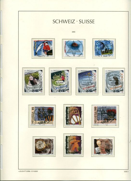 6 AUSGABEN 2005 - ET VOLLSTEMPEL LUXUS - FR. 52.60 (Gebraucht) in Sarmenstorf für CHF 1 – mit ...