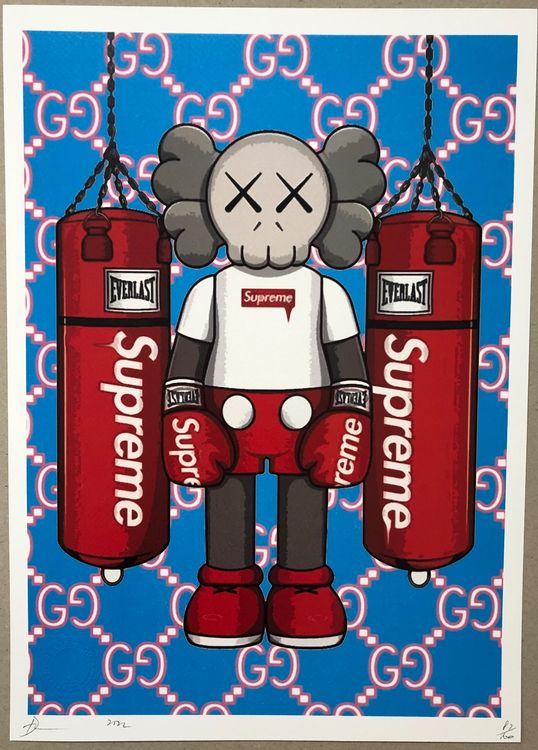 Death: Gucci Supreme Boxer KAWS, signiert 82/100 (Neu (gemäss ...