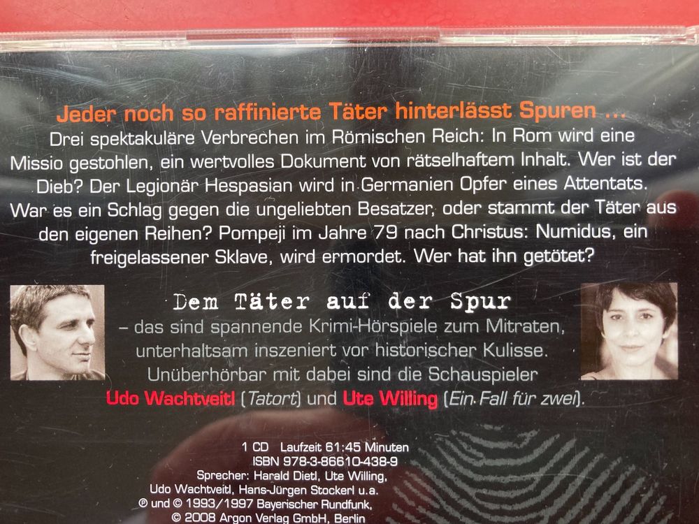 Hörbuch Dem Täter auf der Spur - 3 Krimis zum Mitraten (Gebraucht) in Subingen für CHF 5.5 – mit ...