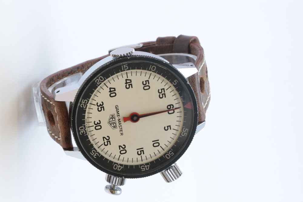 Original Heuer Vintage Game Master Stop Uhr Edelstahl 53mm (Gebraucht ...