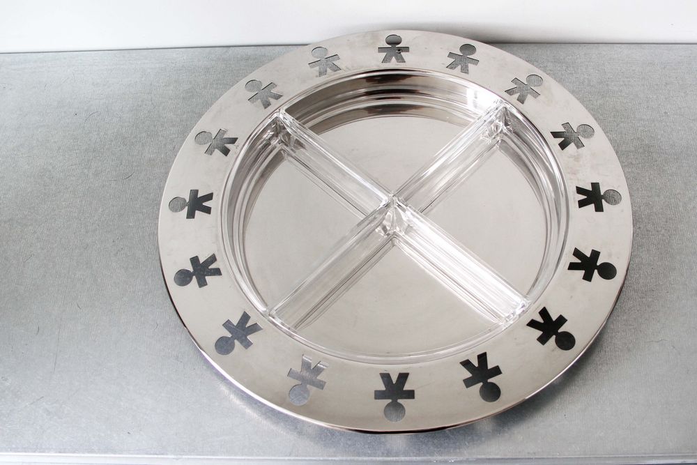 Alessi Serviertablett Girotondo 30cm mit 4 Glasschalen | Kaufen auf Ricardo