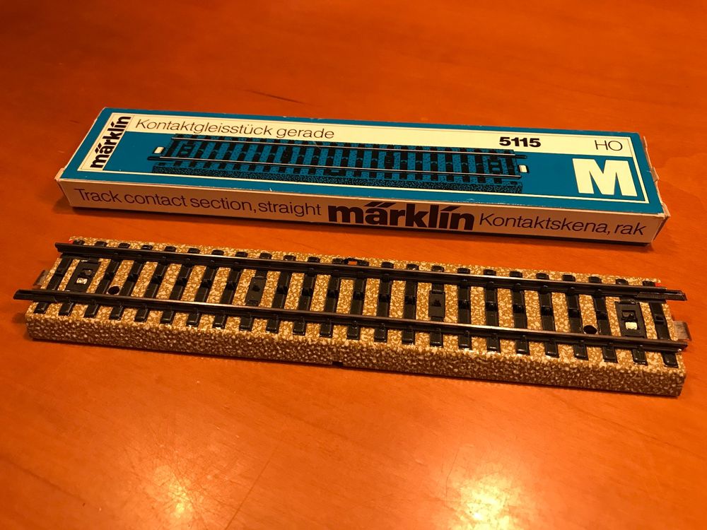 1 x MÄRKLIN M-Schienen 5115 H0 Kontaktgleisstück gerade OVP (Gebraucht) in Waltenschwil für CHF ...