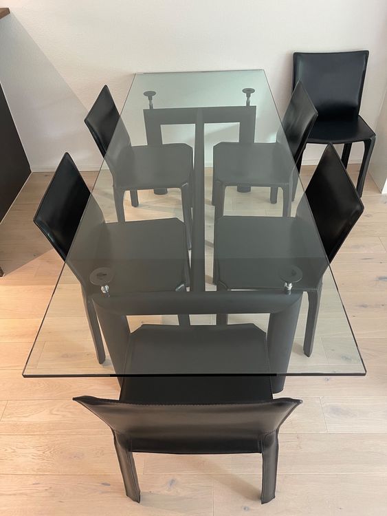 Cassina LC6 Le Corbusier Tisch & 6 CAB 412 Stühle Cassina | Acheter sur ...