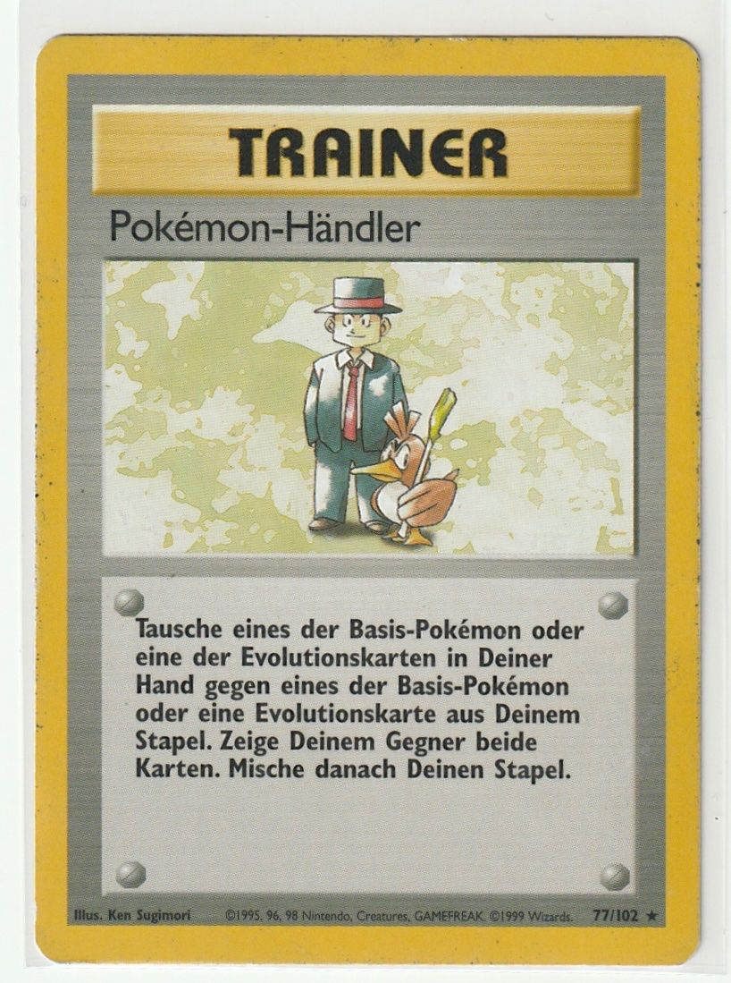 Pokémon 1999 Pokémon Händler (77/102), Basis Base Set (Gebraucht) in ...