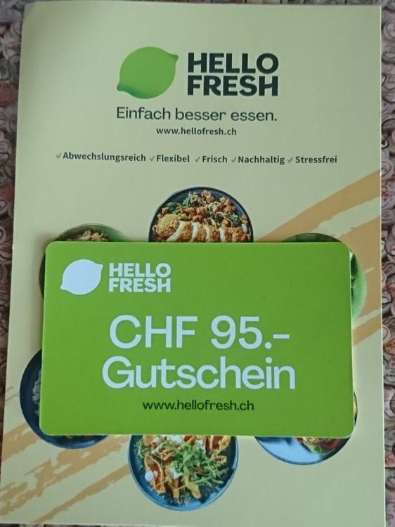 Hello Fresh Gutschein 95.- CHF (Neu und originalverpackt) in St.Pelagiberg für CHF 1 – mit ...