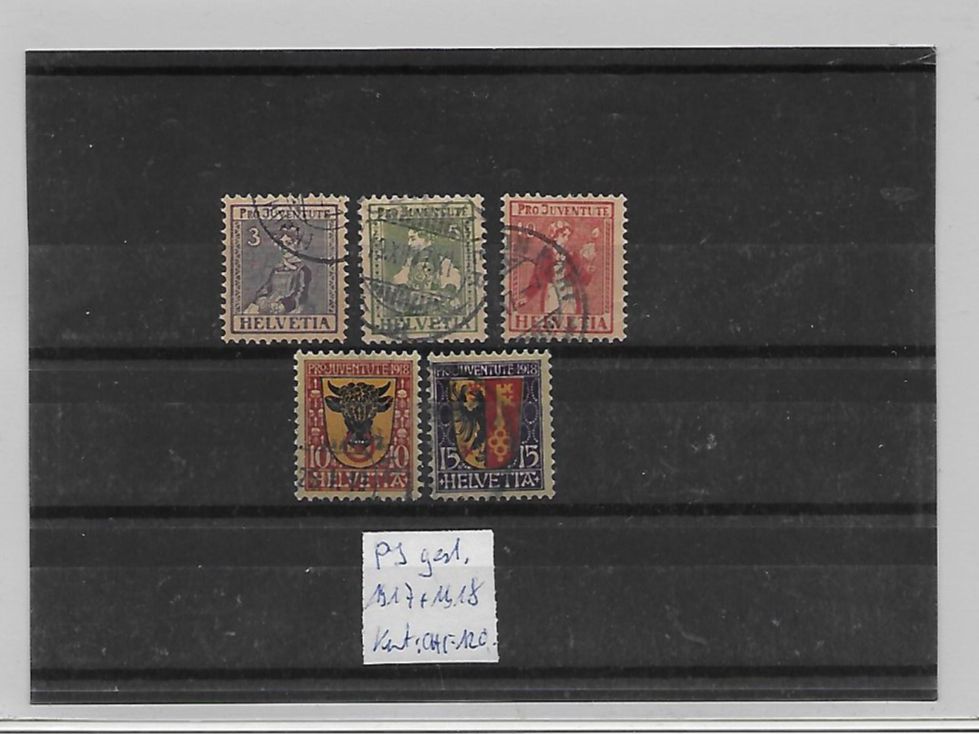 PJ gest. 1917 + 1918 Kat: CHF 120.- (Gebraucht) in Basel für CHF 3 – mit Lieferung auf Ricardo ...