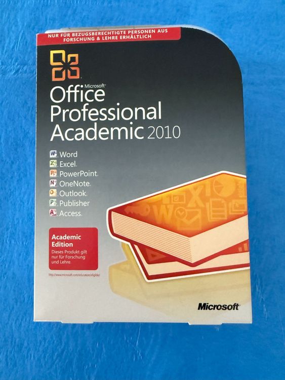 Microsoft Office Professional Academic 2010 (Gebraucht) in Rothenburg ...