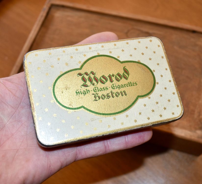 ANTIKE Blechdose WOROD? Boston HIGH CLAS CIGARETTES (Gebraucht) in ...