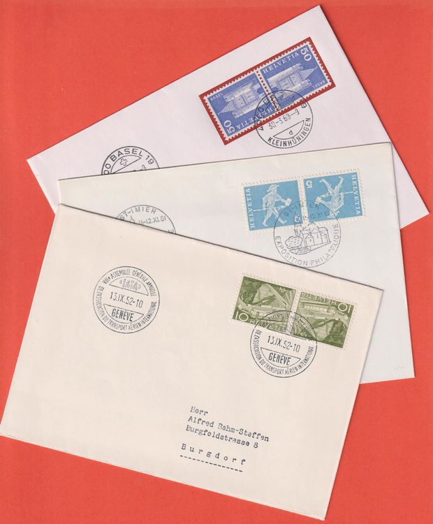 Set Kehrdrucke auf Briefen ab 1952 | Kaufen auf Ricardo