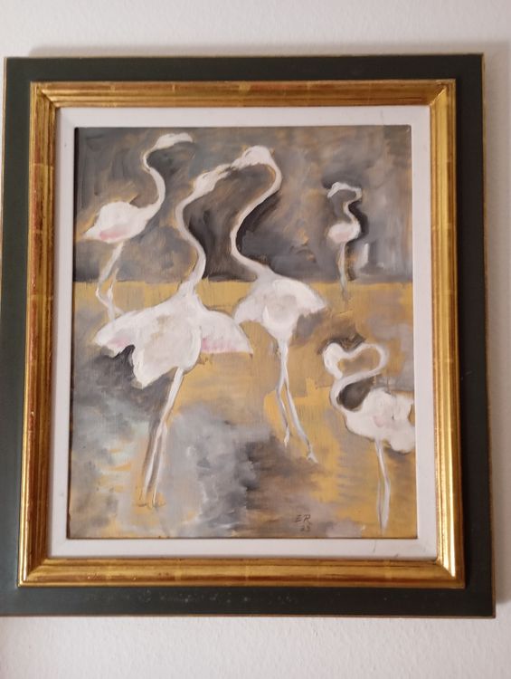 Gemälde vom Schweizer Maler Emil Rütschi " die Pelikane ". | Kaufen auf Ricardo