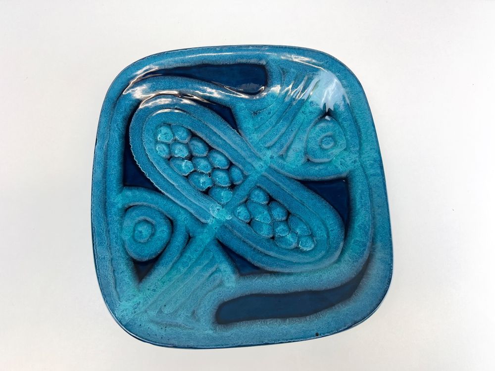 ANDRÉ FREYMOND Keramik Teller / Schale UNIKAT (Blau/Muster) (Gebraucht ...