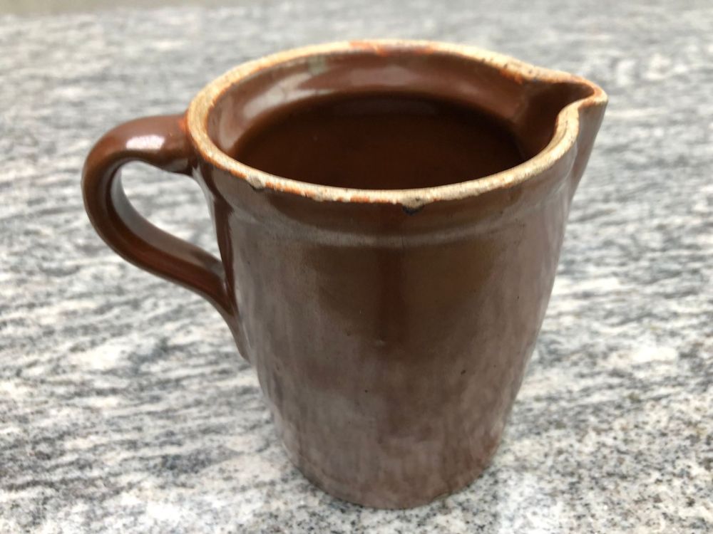 Steinzeug Keramik Krug braun glasiert, 4.5 dl, antik | Kaufen auf Ricardo