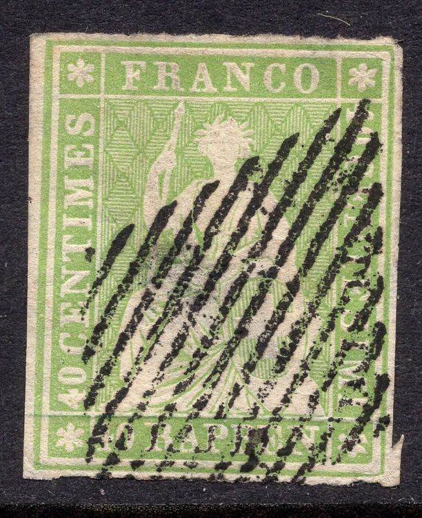 1854 - Münchner Druck/Papier - Strubel 26A - SBK 500.- (Gebraucht) in Samnaun-Compatsch für CHF ...