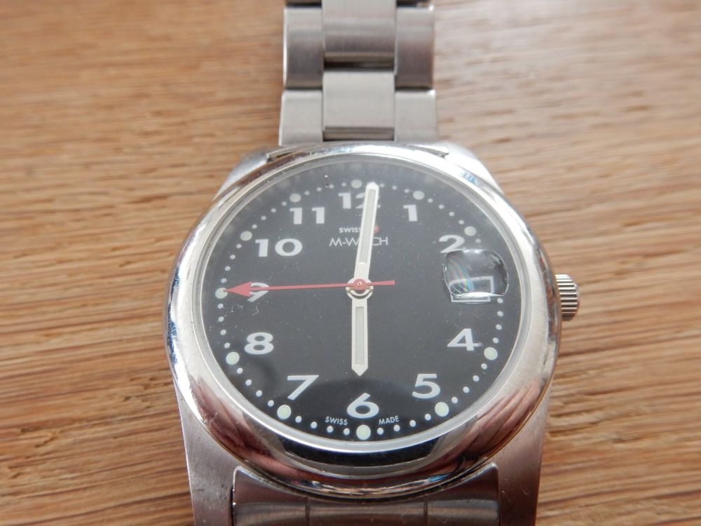 M-Watch Swiss Made Herren Armbanduhr Edelstahlgehäuse (Gebraucht) in ...
