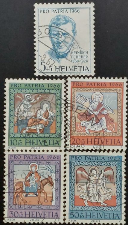 1966 Pro Patria B128-B132 ʘ gestempelt (Gebraucht) in Seltisberg für ...
