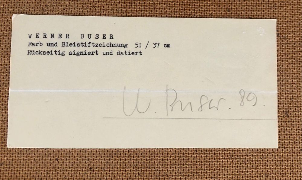 Werner BUSER (1928-1994) Zeichnung (Gebraucht) in Root für CHF 50 – mit Lieferung auf Ricardo kaufen