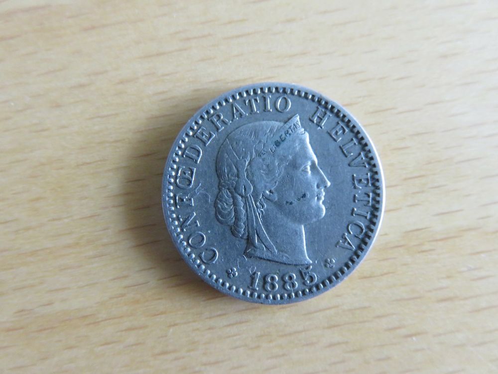 Münze Schweiz 20 Rappen 1885 | Kaufen auf Ricardo