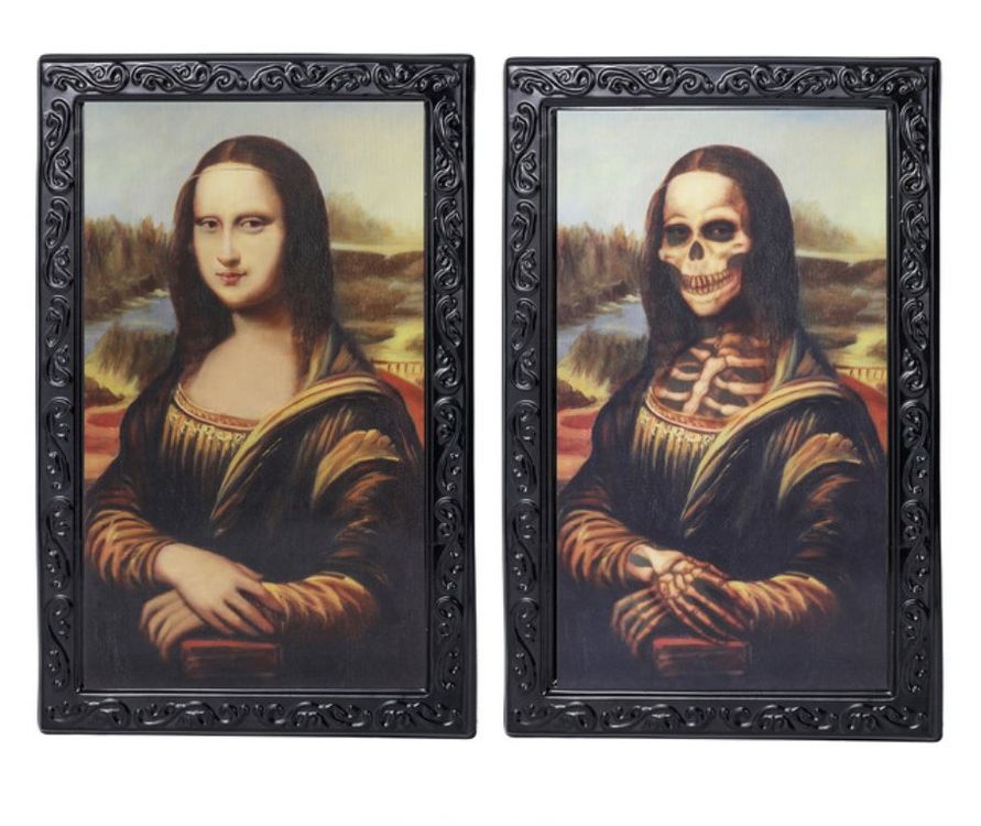 3D Bild Geisterfoto Mona Lisa Horror Grusel Halloween Deko (Neu und ...