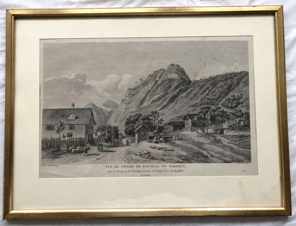 Nicolas Pérignon (1725-1782) - Vue de Naefels - Kupferstich (Gebraucht) in Schaffhausen für CHF ...