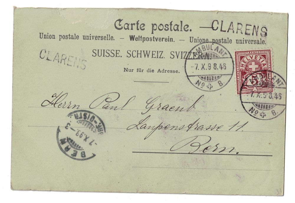 AK 1898 Pont Romain-Rochers de Naye (Gebraucht) in Bern 14 für CHF 15 ...