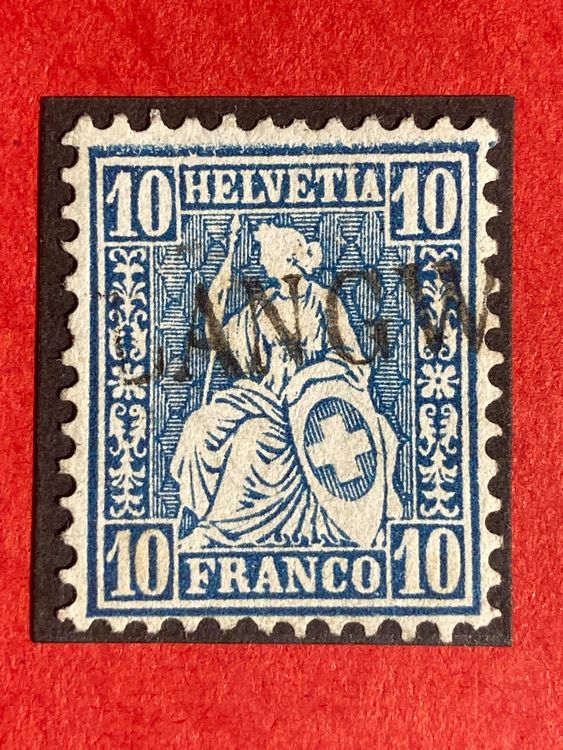 Schweiz 10 Rp. sitzende Helvetia Balken LANGWIES (Gebraucht) in Liestal für CHF 2 – mit ...