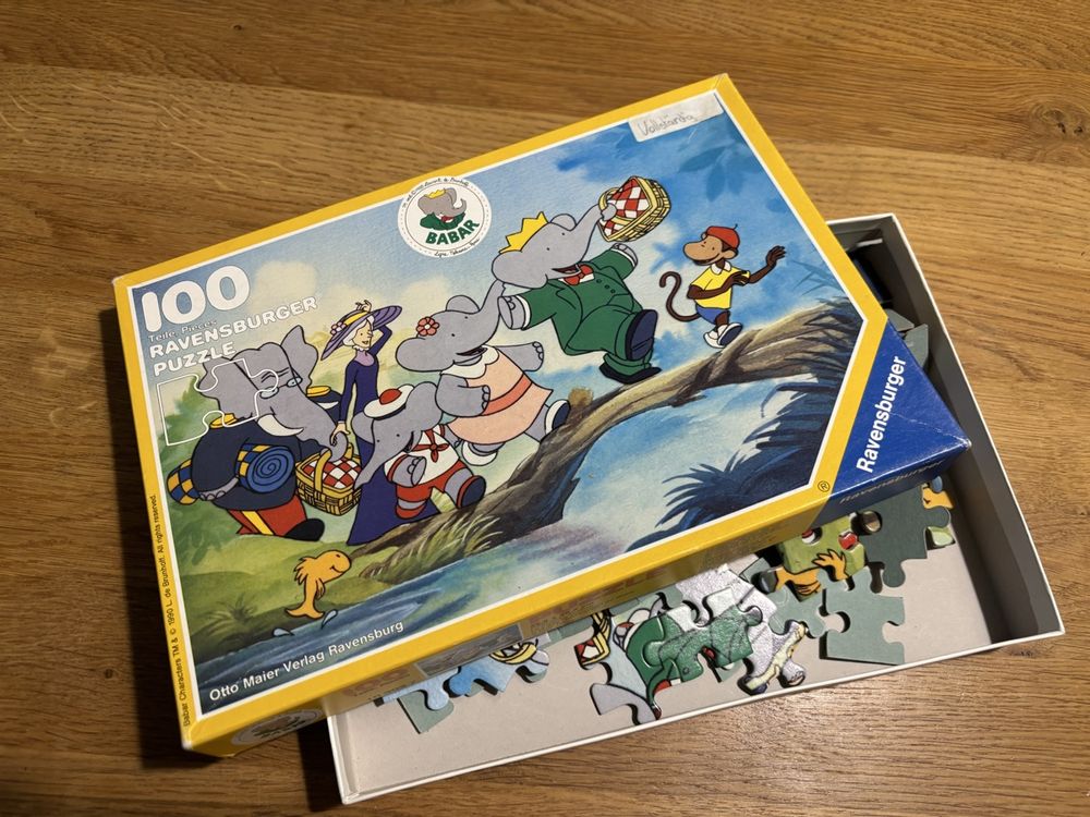 Ravensburger Puzzle 100 Teile, Babar der Elefant - Komplett (Gebraucht ...