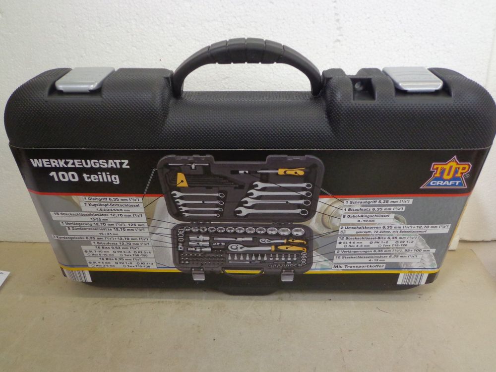 TOPCRAFT Werkzeugsatz 100 teilig NEU ab 1.- (Neu und originalverpackt ...