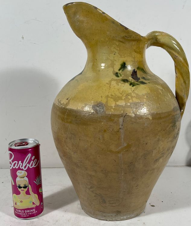 Grosse Vintage Keramik Krug mit sehr Schönen Malerein | Kaufen auf Ricardo