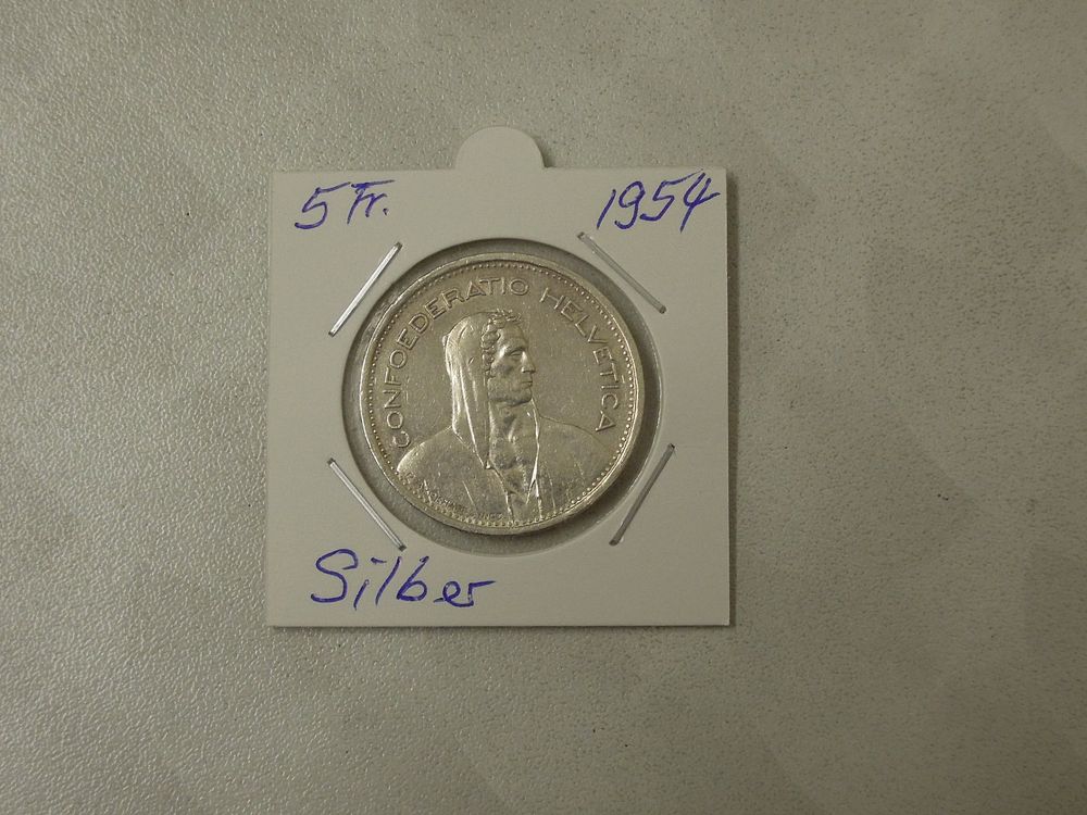 5 Franken 1954 Silber Voz (Gebraucht) in Bad Zurzach für CHF 8 – mit Lieferung auf Ricardo kaufen