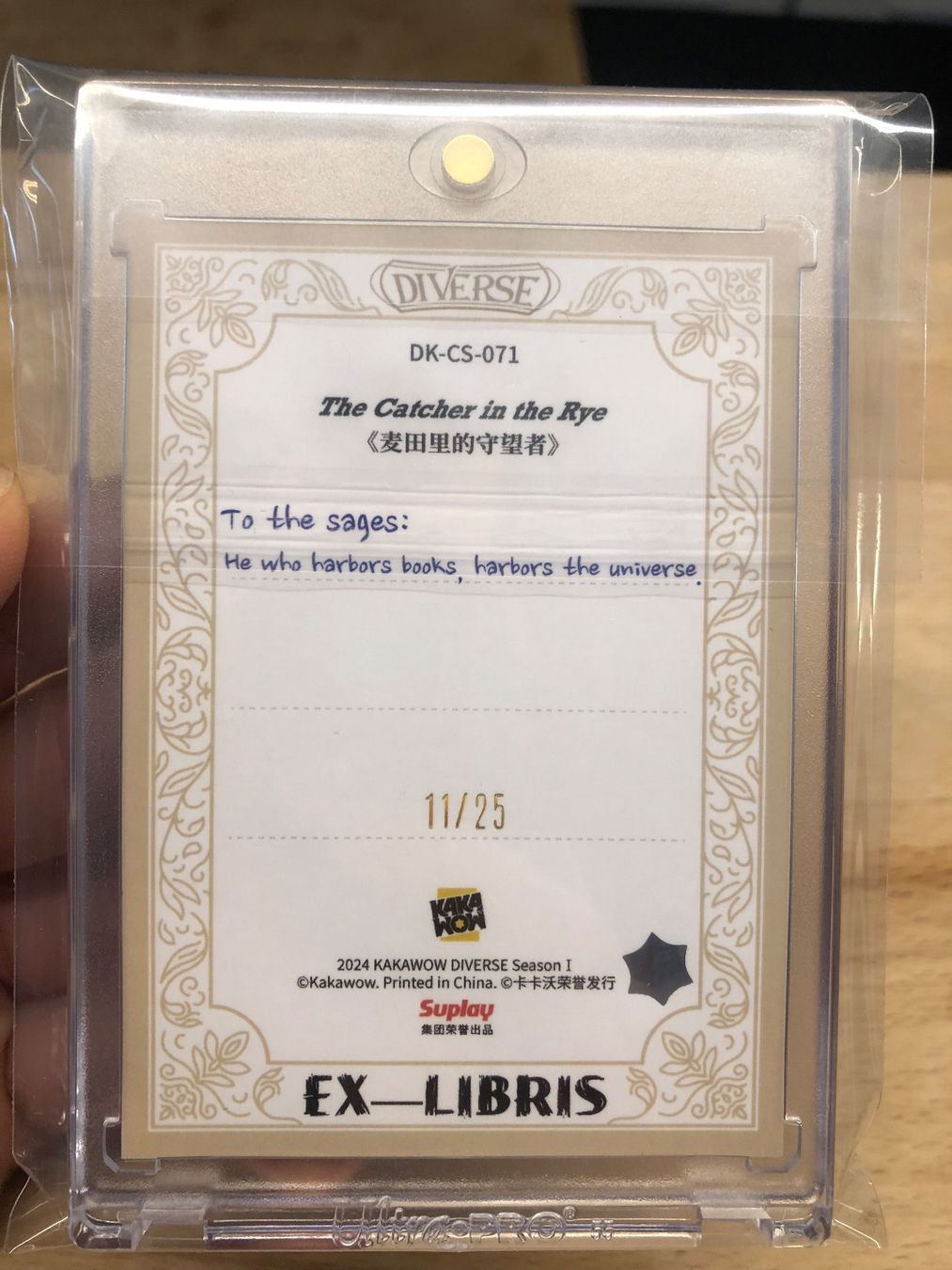 /25 The Catcher in the Rye Ex-Libris – 2024 Kakawow Diverse (Neuf (Voir ...