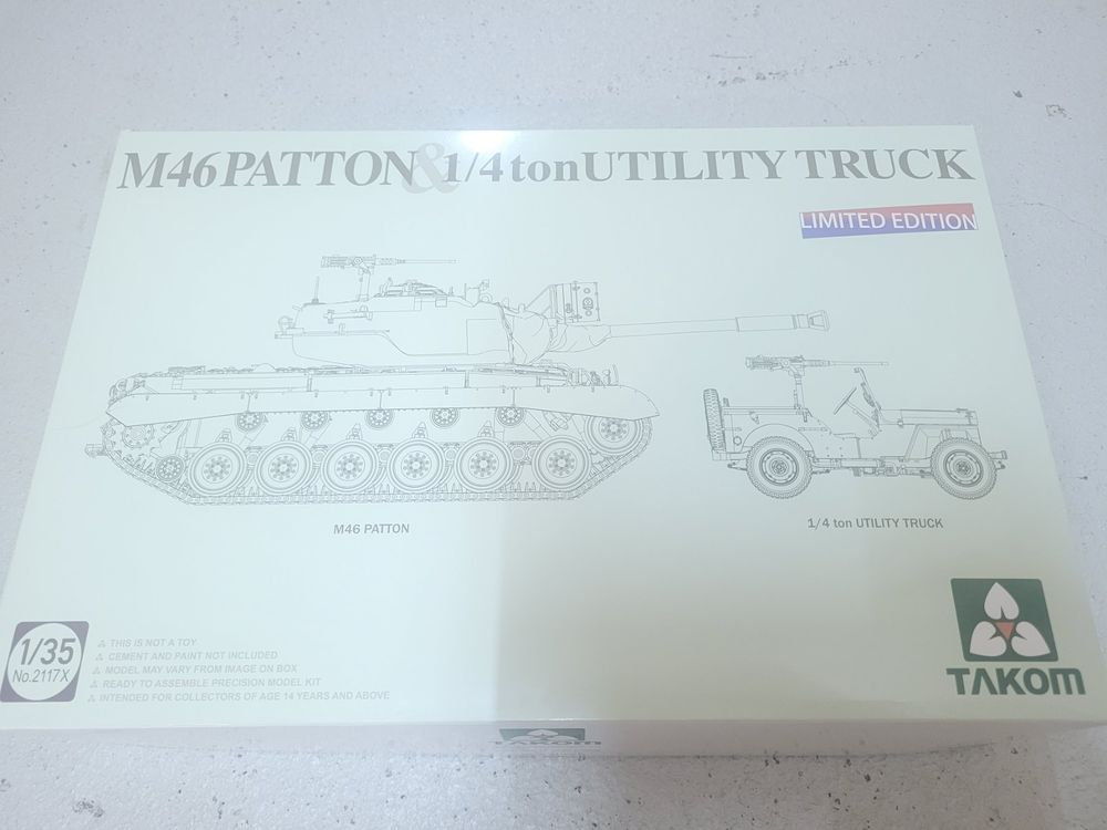 Takom 2117X M46 Patton & 1/4 ton Utility Truck Jeep 1/35 (Neu und ...