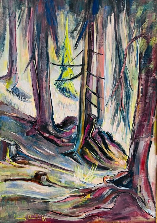 Sinischa Christen (1922-2007) Grosse Waldlandschaft Gemälde | Kaufen ...