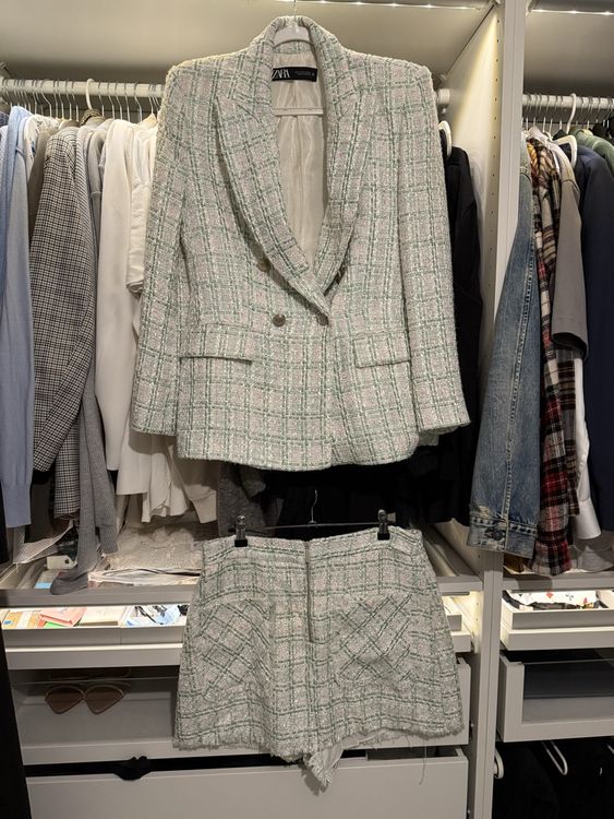 Zara Tweed Set, Blazer und Shorts, Pastell - Sommer Look! | Kaufen auf ...