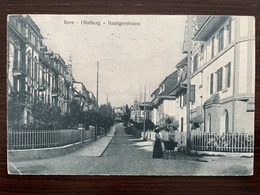 BERN Obstberg - Bantigerstrasse, Frau mit Kinderwagen, 1916 (Gebraucht ...
